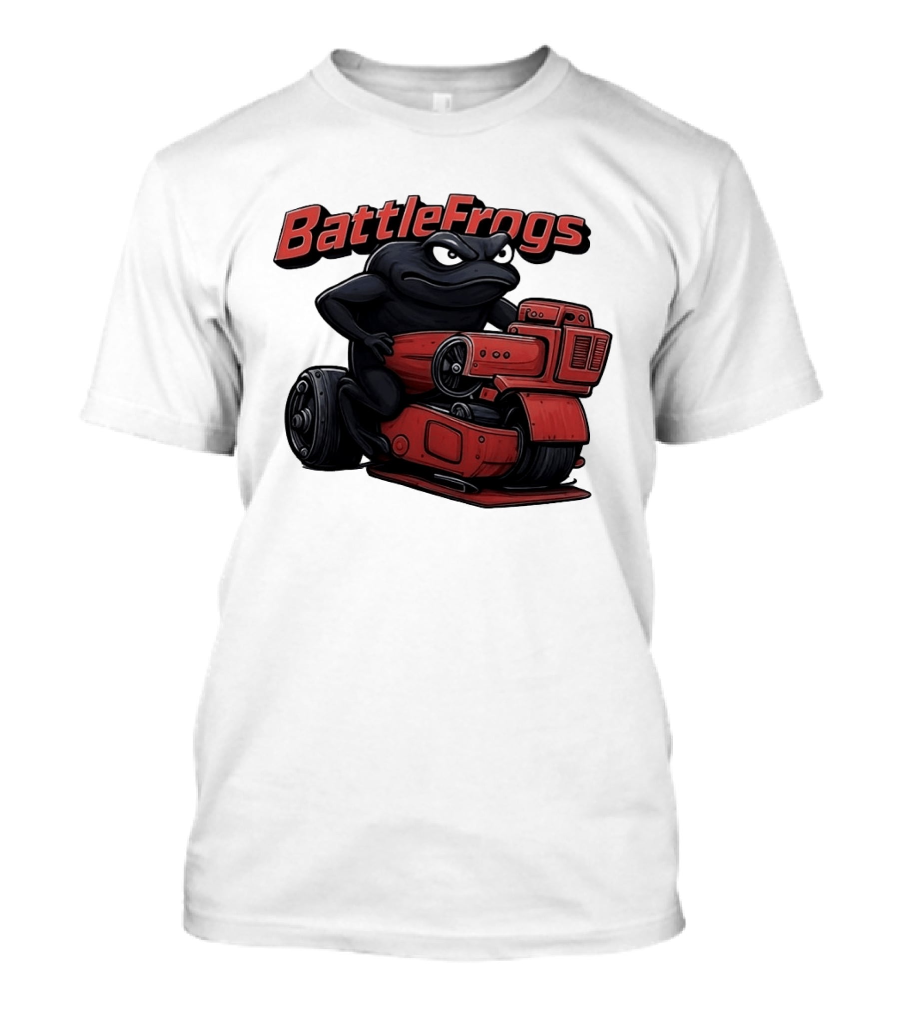 BattleFrogs Frog Riding Red Motorcycle T-Shirt