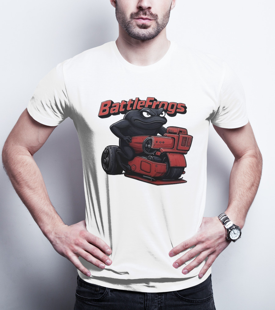 BattleFrogs Frog Riding Red Motorcycle T-Shirt