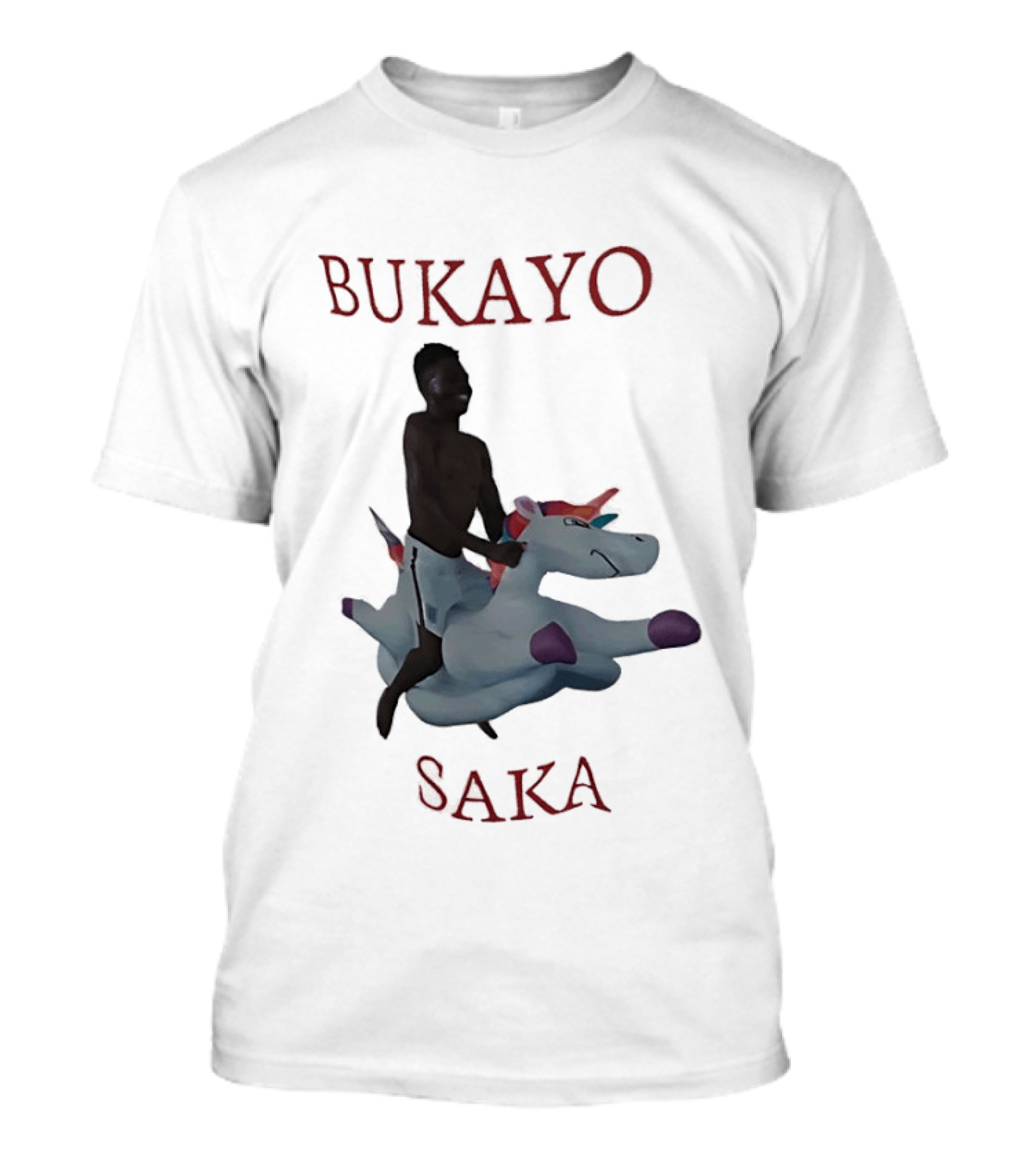 Bukayo Saka Riding Unicorn Arsenal Football T-Shirt