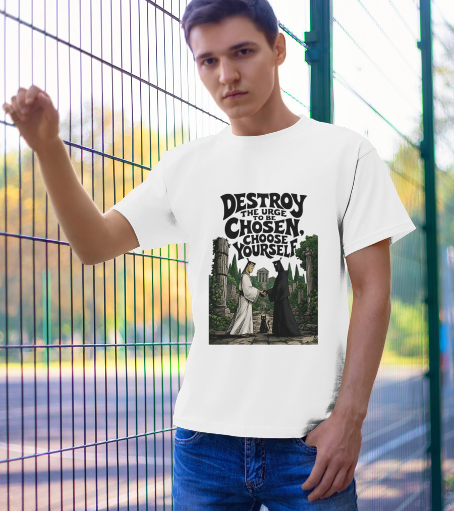 Destroy The Urge To Be Chosen Choose Yourself Samurai Jack Ancient Ruins Scene T-Shirt