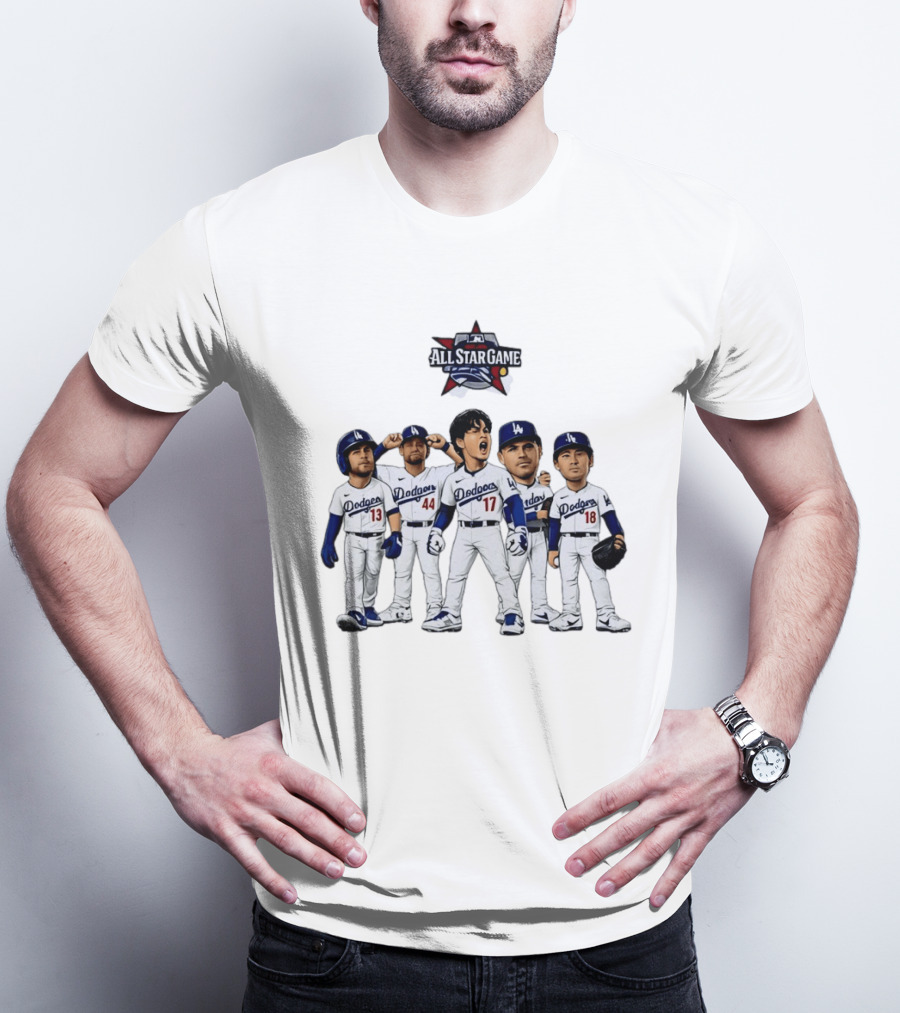 Los Angeles Dodgers All Star Game Shohei Ohtani Freddie Freeman Max Muncy Andy Pages Yoshinobu Yamamoto T-Shirt