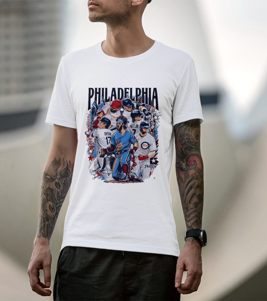 Philadelphia Ohtani Witt Jr 2026 Baseball Montage Philly PCA T-Shirt