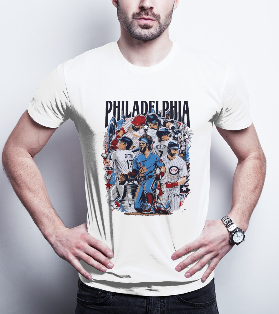 Philadelphia Ohtani Witt Jr 2026 Baseball Montage Philly PCA T-Shirt