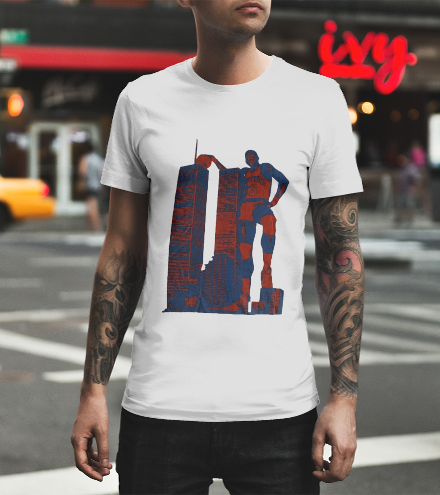 Patrick Ewing New York Knicks Twin Towers Basketball T-Shirt