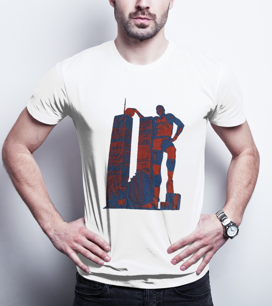 Patrick Ewing New York Knicks Twin Towers Basketball T-Shirt