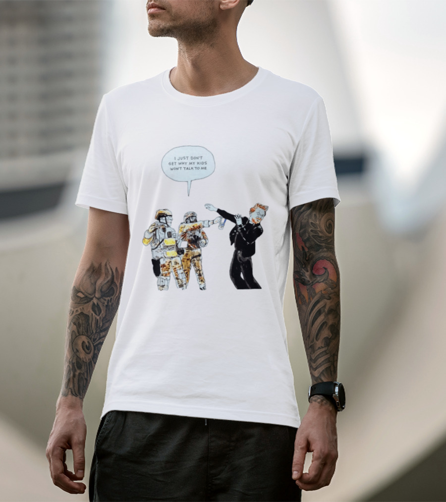 Priest With Soldiers And Kids Speech Bubble T-Shirt