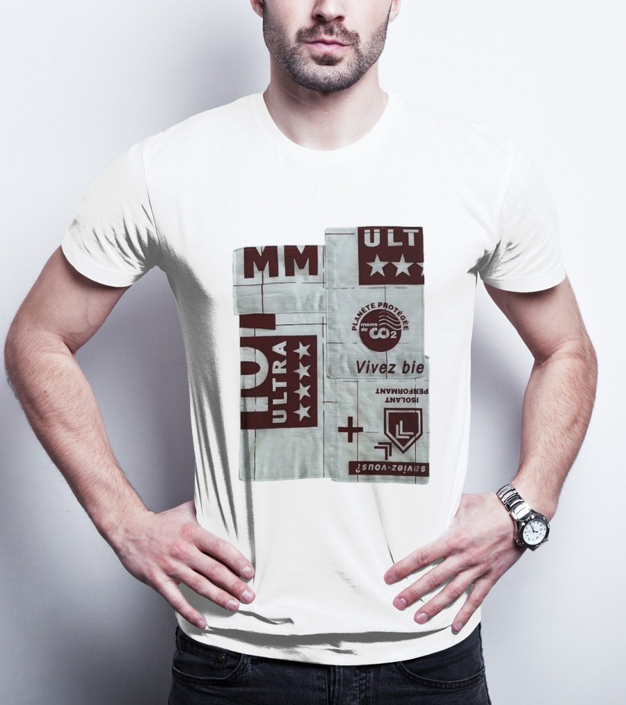 MM ULTRA Planete Protegee Moins De CO2 Vivez Bien Eco Friendly T-Shirt
