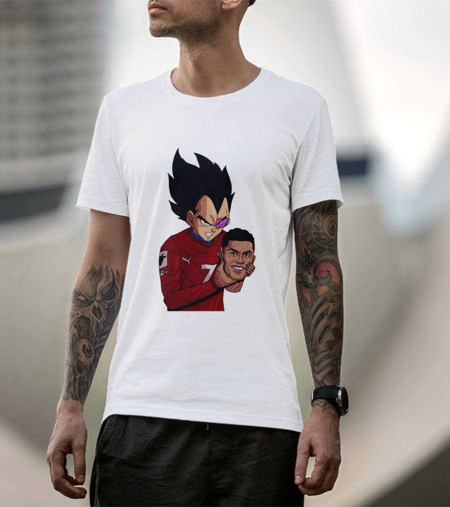 Vegeta Holding Ronaldo Head Puma Jersey Collaboration T-Shirt