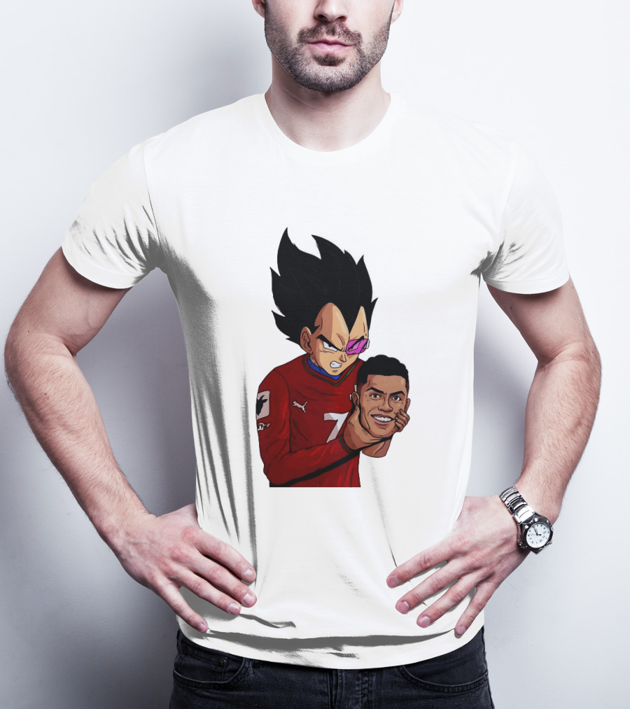 Vegeta Holding Ronaldo Head Puma Jersey Collaboration T-Shirt