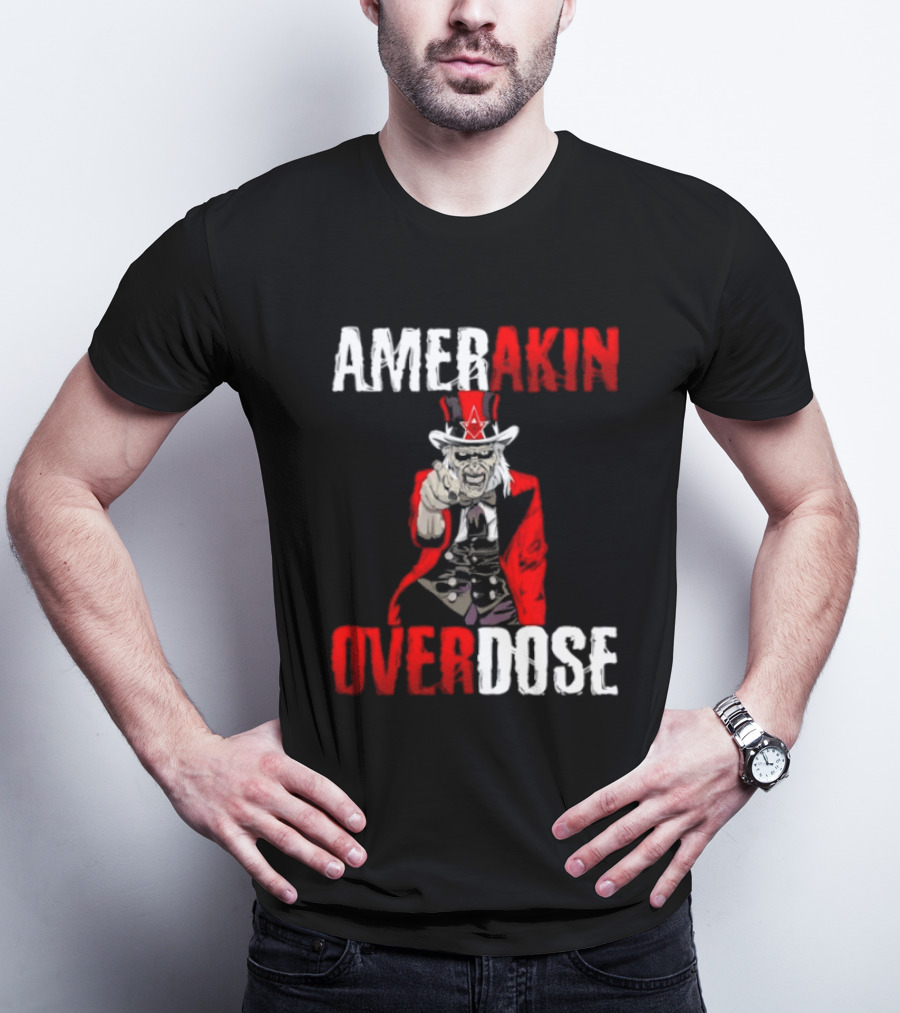 Amerakin Overdose Uncle Sam Horror Industrial Metal T-Shirt