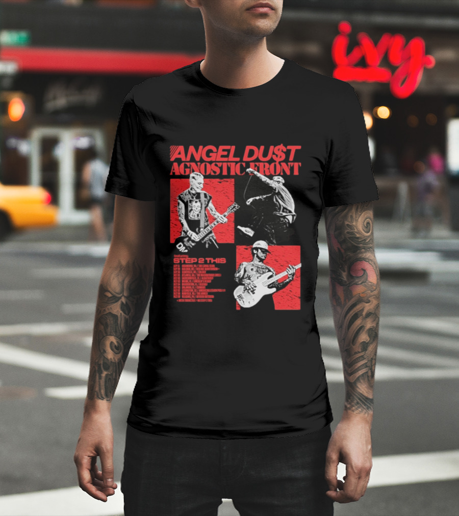 Angel Du$t Agnostic Front Featuring Step 2 This Tour Live Band Performance T-Shirt