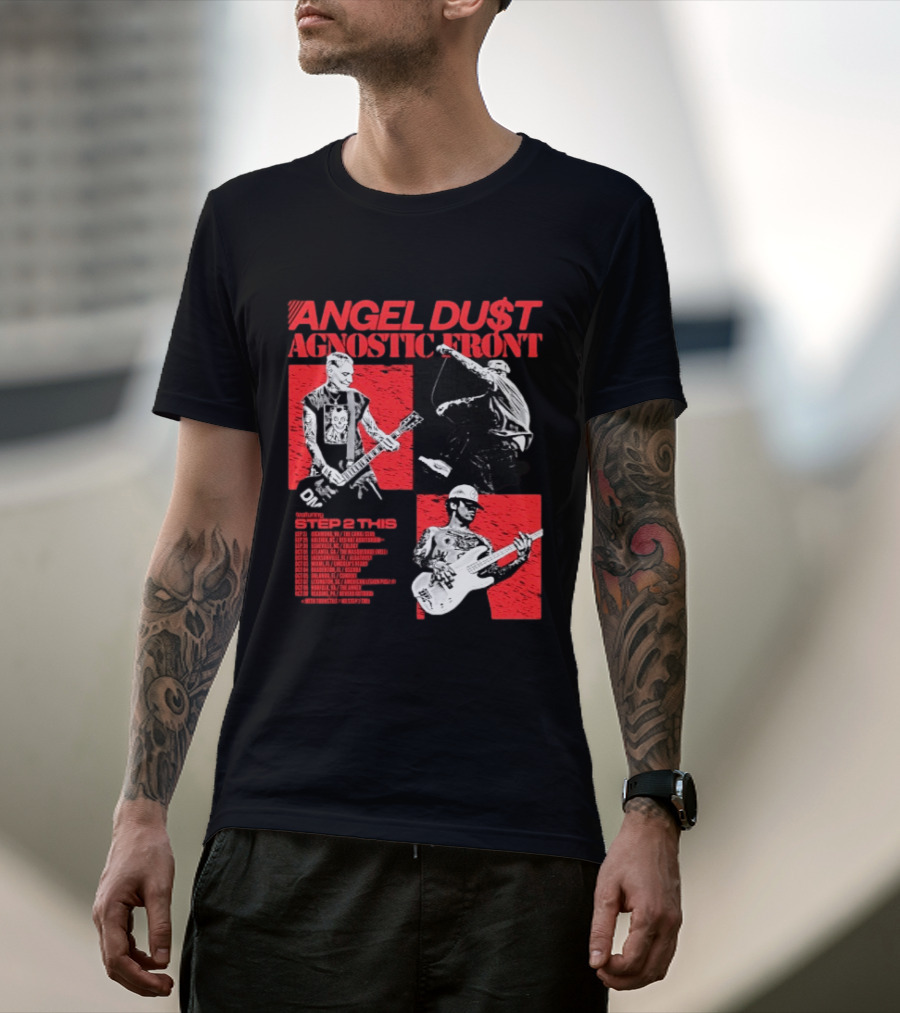 Angel Du$t Agnostic Front Featuring Step 2 This Tour Live Band Performance T-Shirt