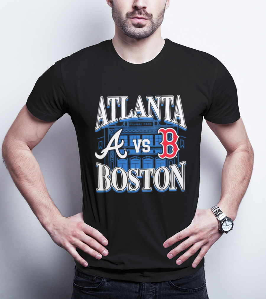 Atlanta Vs Boston Braves Red Sox Fenway Park MLB Baseball T-Shirt