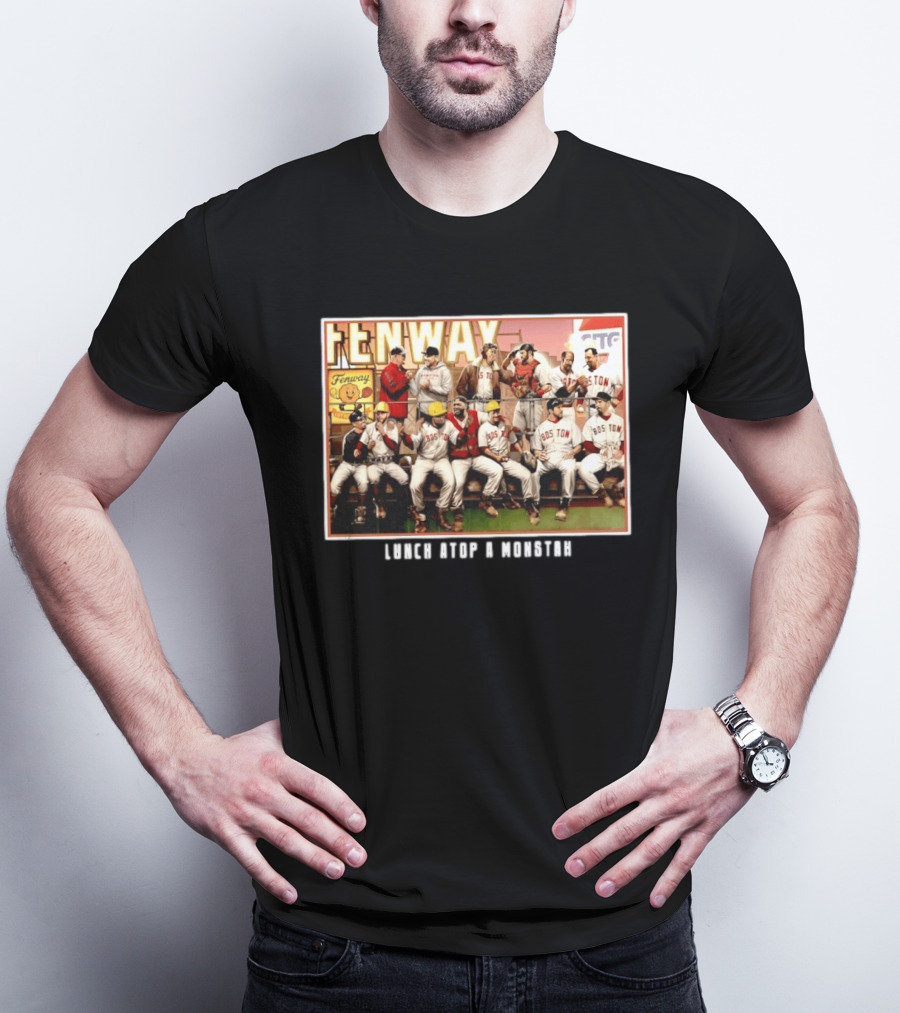 Boston Red Sox Fenway Park Players Lunch Atop A Monstah T-Shirt