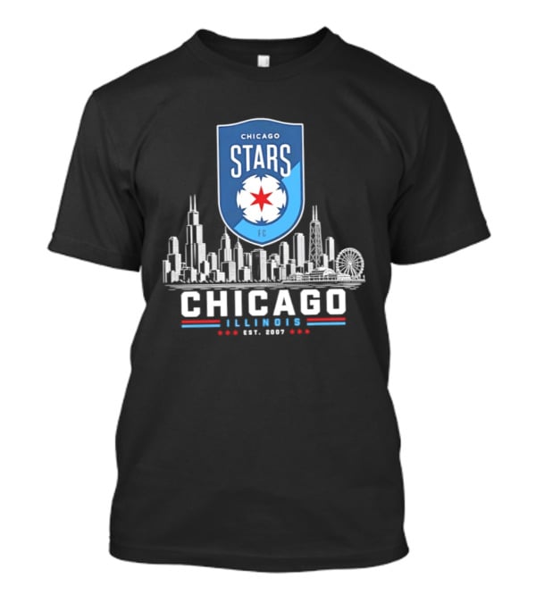 Chicago Stars FC Skyline Illinois Est 2007 T-Shirt