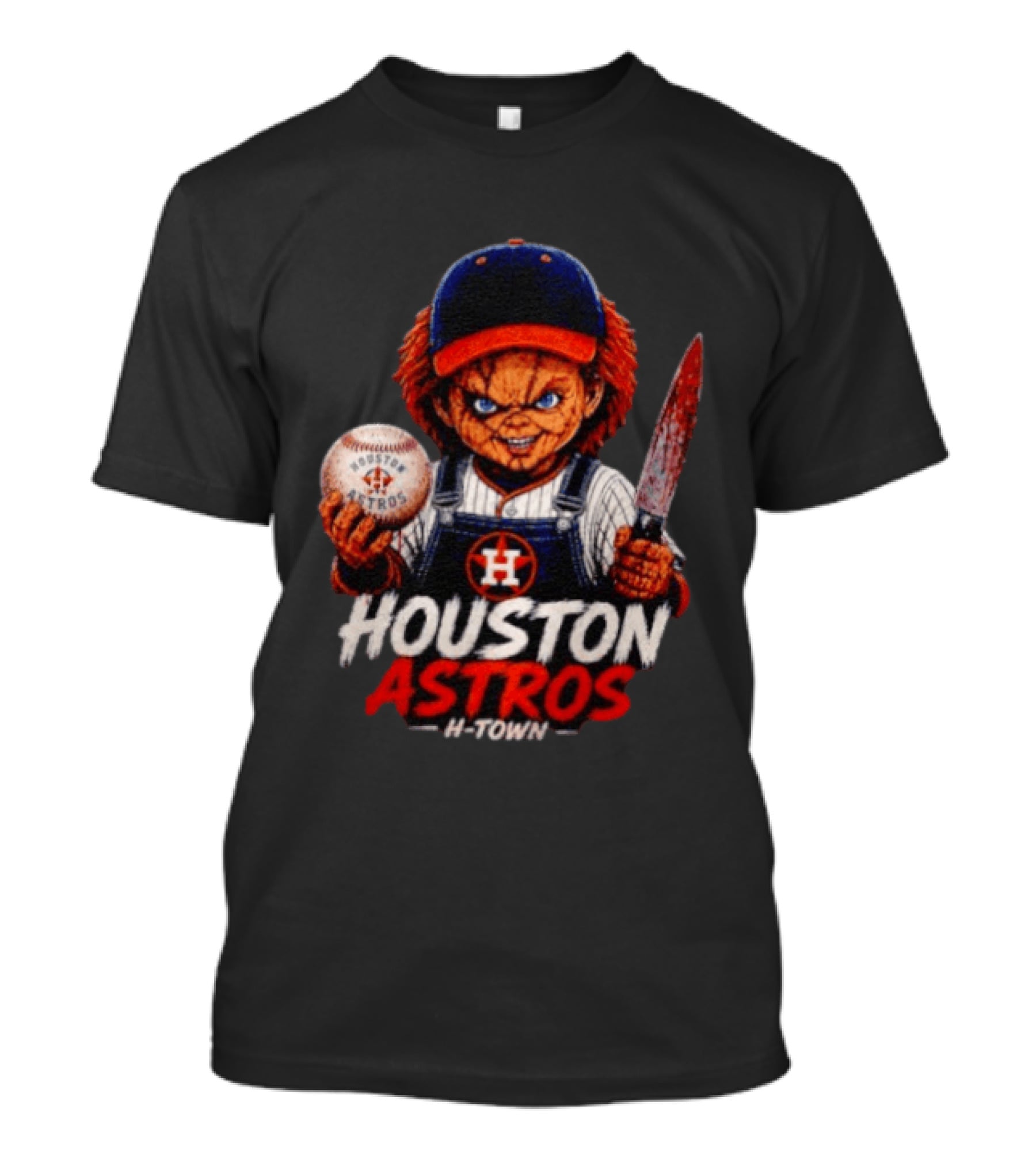 Chucky Houston Astros H Town Baseball MLB Horror T-Shirt