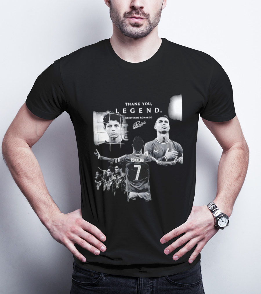 Cristiano Ronaldo Thank You Legend Portugal Number 7 Football T-Shirt