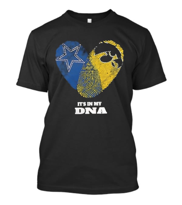 Dallas Cowboys Iowa Hawkeyes Fingerprint It's In My DNA T-Shirt
