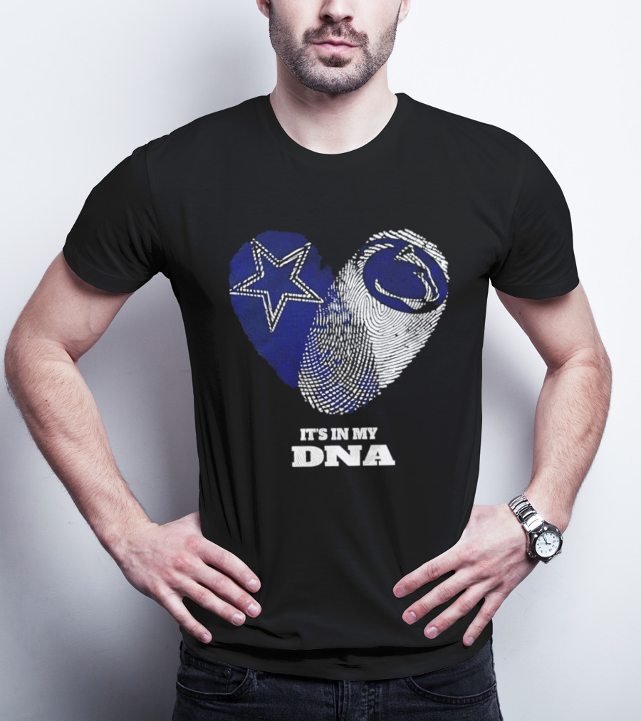 Dallas Cowboys Penn State Nittany Lions It's In My DNA Star Lion T-Shirt