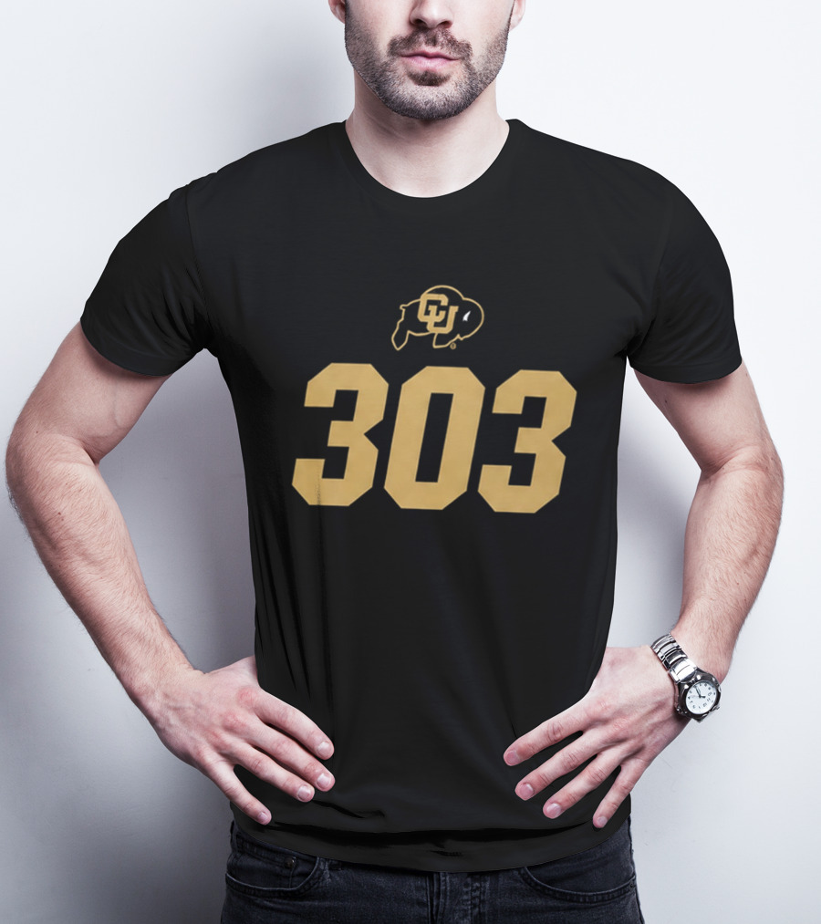 Deion Sanders Colorado Buffaloes Boulder 303 CU Buffs T-Shirt