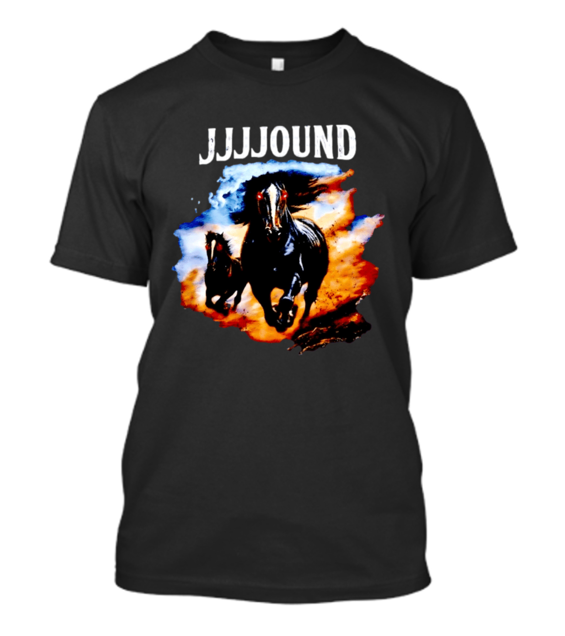 JJJJound 90s Horses Running With Fiery T-Shirt