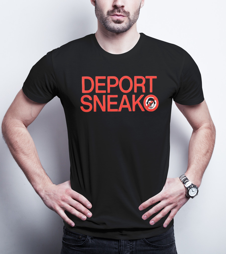 Deport Sneako Meme Red Text With No Symbol Internet Personality T-Shirt
