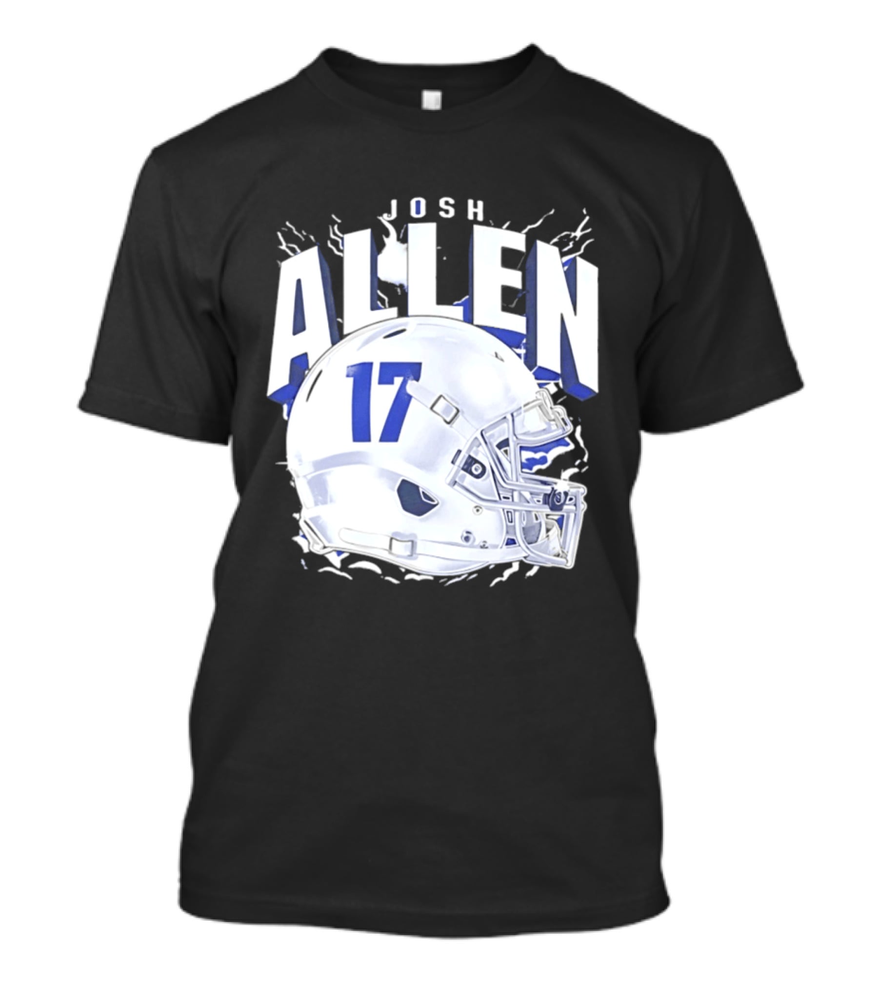 Josh Allen 17 Buffalo Bills Helmet T-Shirt