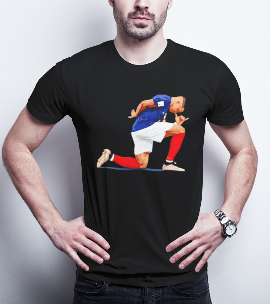 France National Team Kylian Mbappe Celebration Iconic Pose T-Shirt