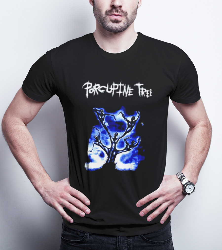 Porcupine Tree Ecelna Rock And Roll Blue Abstract Figures T-Shirt