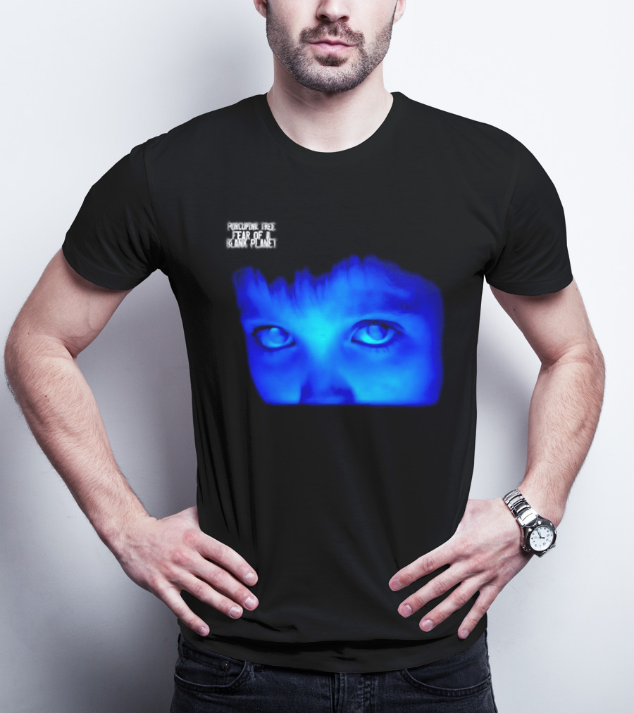 Porcupine Tree Fear Of A Blank Planet 2007 Rock Album Cover Blue Face T-Shirt