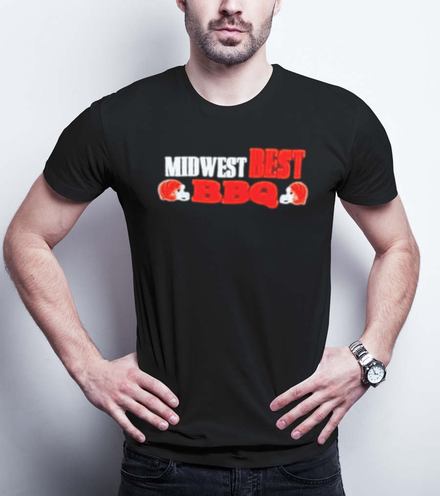 Midwest Best BBQ Cincinnati Bengals Football Helmets T-Shirt