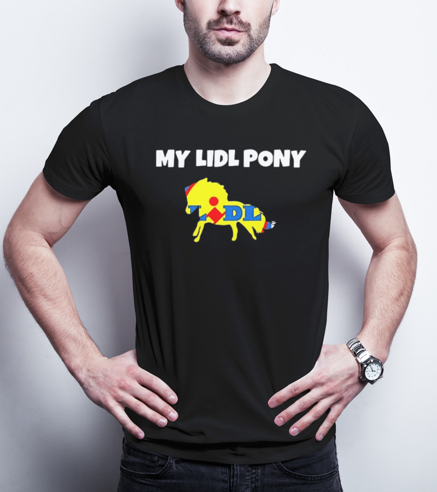 My Lidl Pony Horse Parody Yellow Red Blue T-Shirt