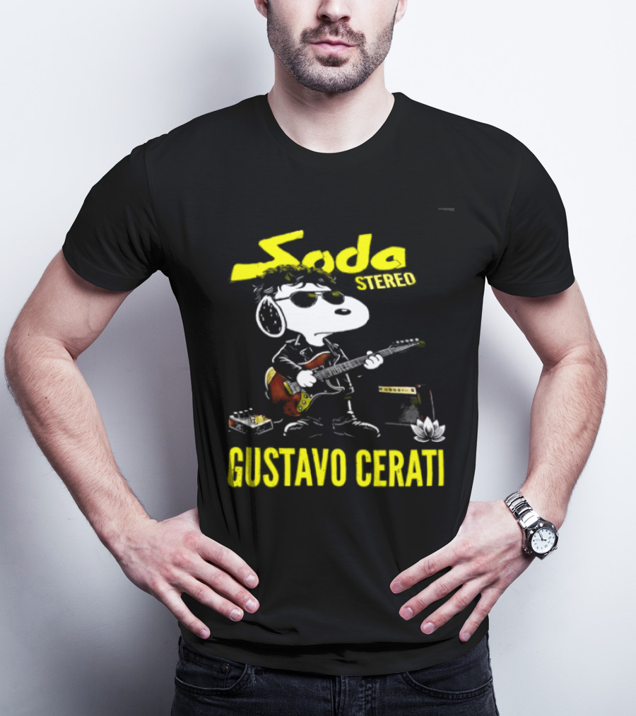 Soda Stereo Snoopy Guitar Gustavo Cerati T-Shirt