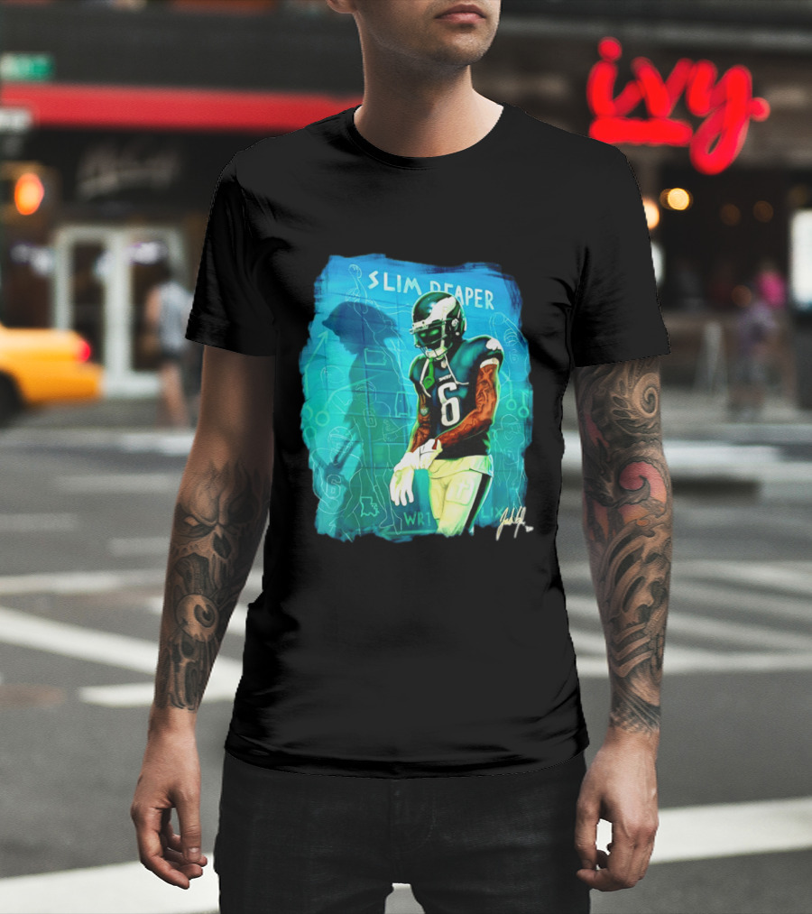 Philadelphia Eagles Devonta Smith Slim Reaper Phantom Six WR1 T-Shirt