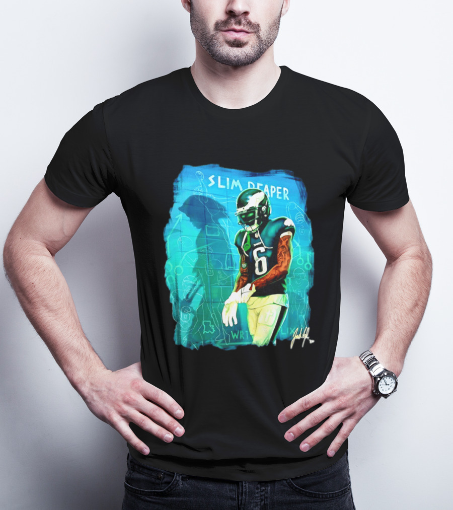 Philadelphia Eagles Devonta Smith Slim Reaper Phantom Six WR1 T-Shirt