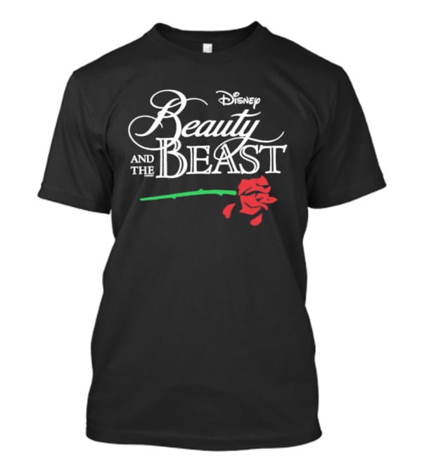 Disney Beauty And The Beast With Red Rose T-Shirt