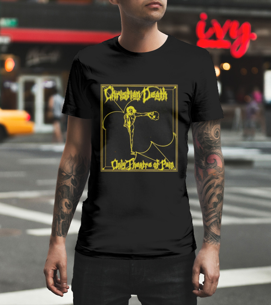 Christian Death Only Theatre Of Pain Skeleton Gothic Rock Aesthetic T-Shirt