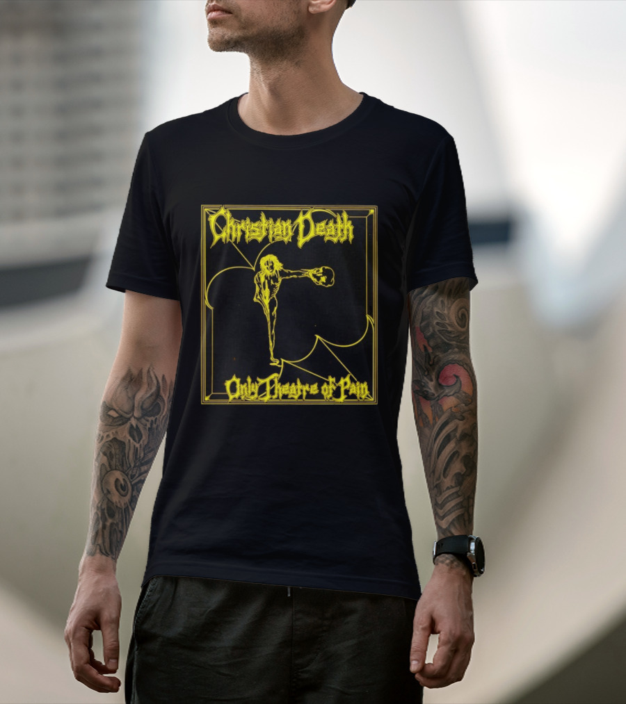Christian Death Only Theatre Of Pain Skeleton Gothic Rock Aesthetic T-Shirt