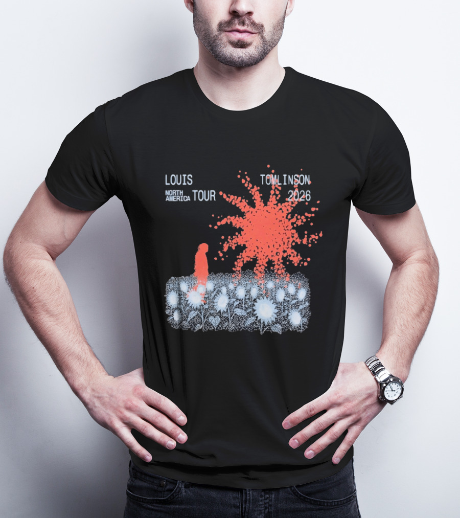 Louis Tomlinson North America Tour 2026 Sunflower Field Explosion T-Shirt