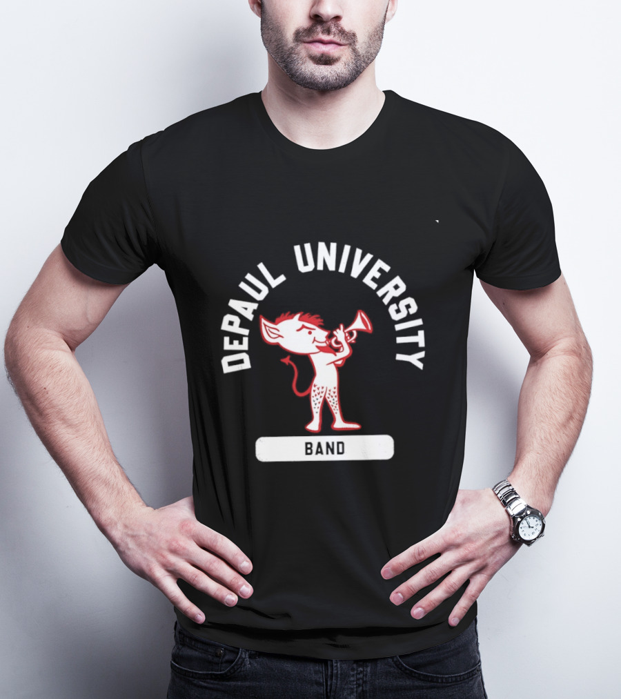 DePaul University Band Blue Demons Mascot Billy Arc T-Shirt