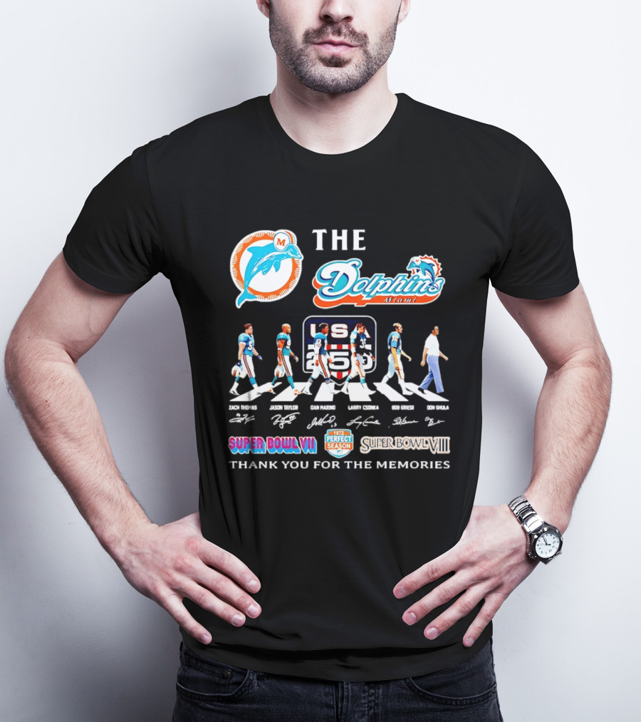 The Miami Dolphins' Greatest Legends Super Bowl Memories And Perfect Season Celebration T-Shirt