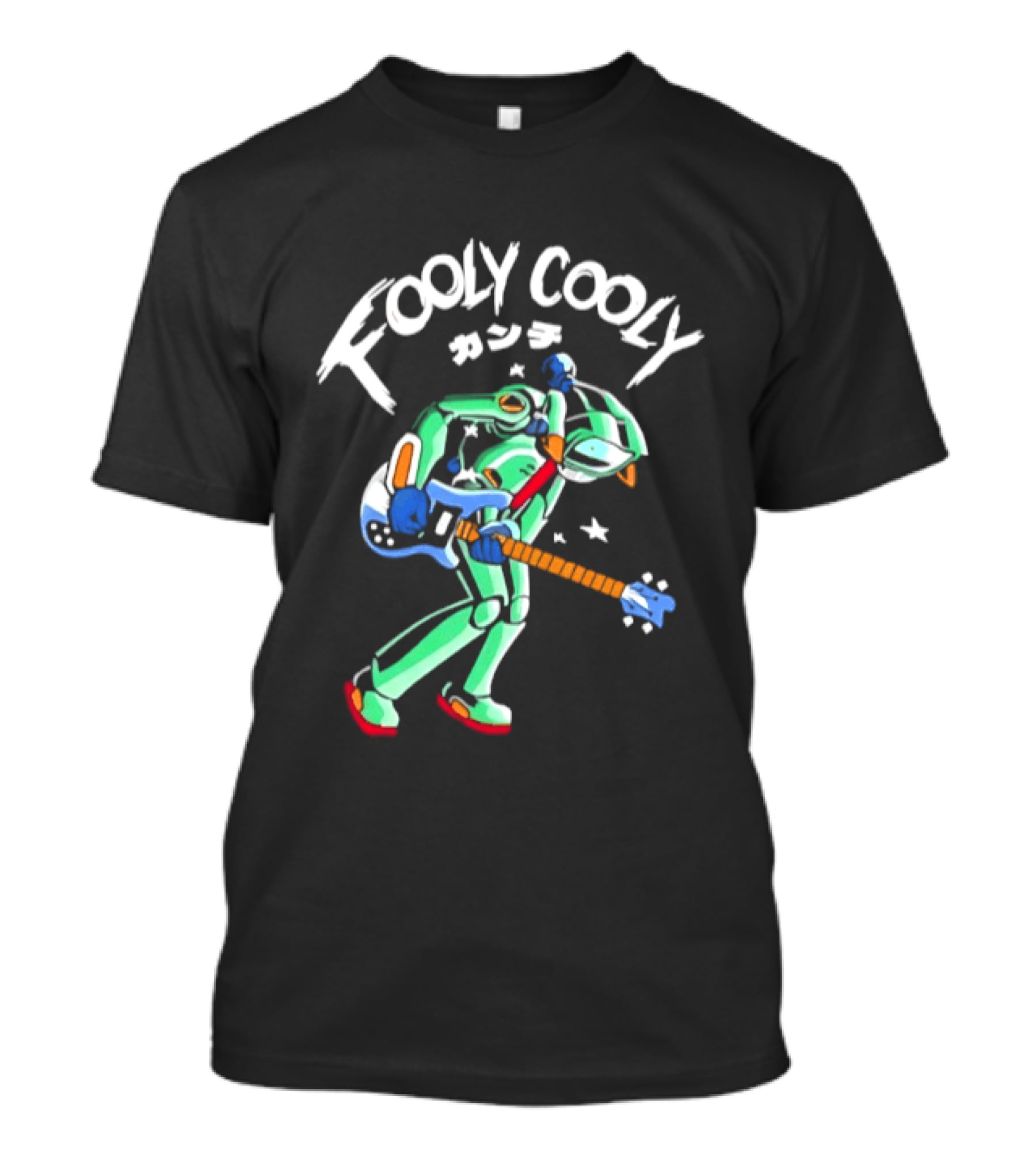FLCL Fooly Cooly Kanchi Guitar Anime Gainax Robot T-Shirt