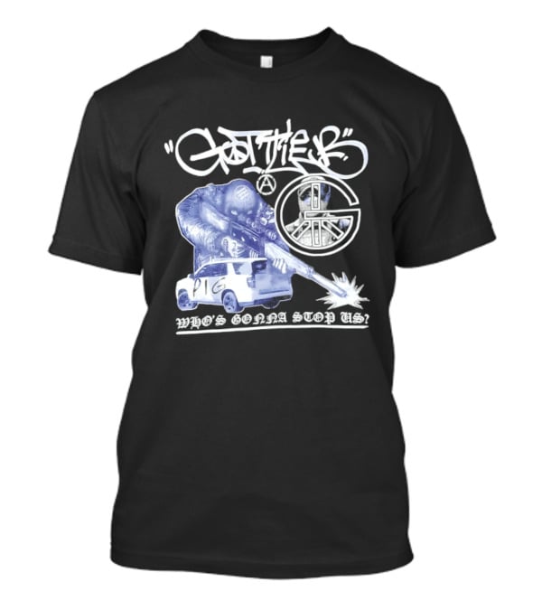 Gottlieb Anarchist Pig Who's Gonna Stop Us Tactical Graffiti T-Shirt
