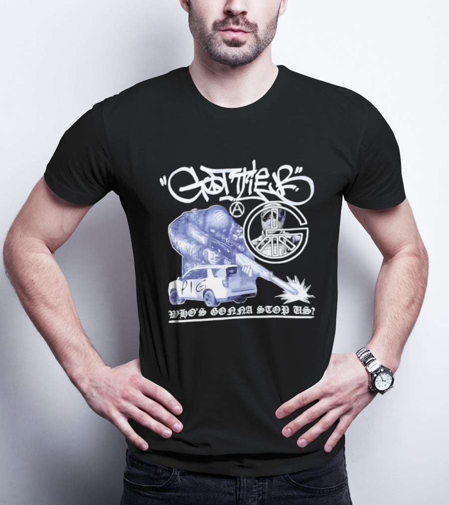 Gottlieb Anarchist Pig Who's Gonna Stop Us Tactical Graffiti T-Shirt