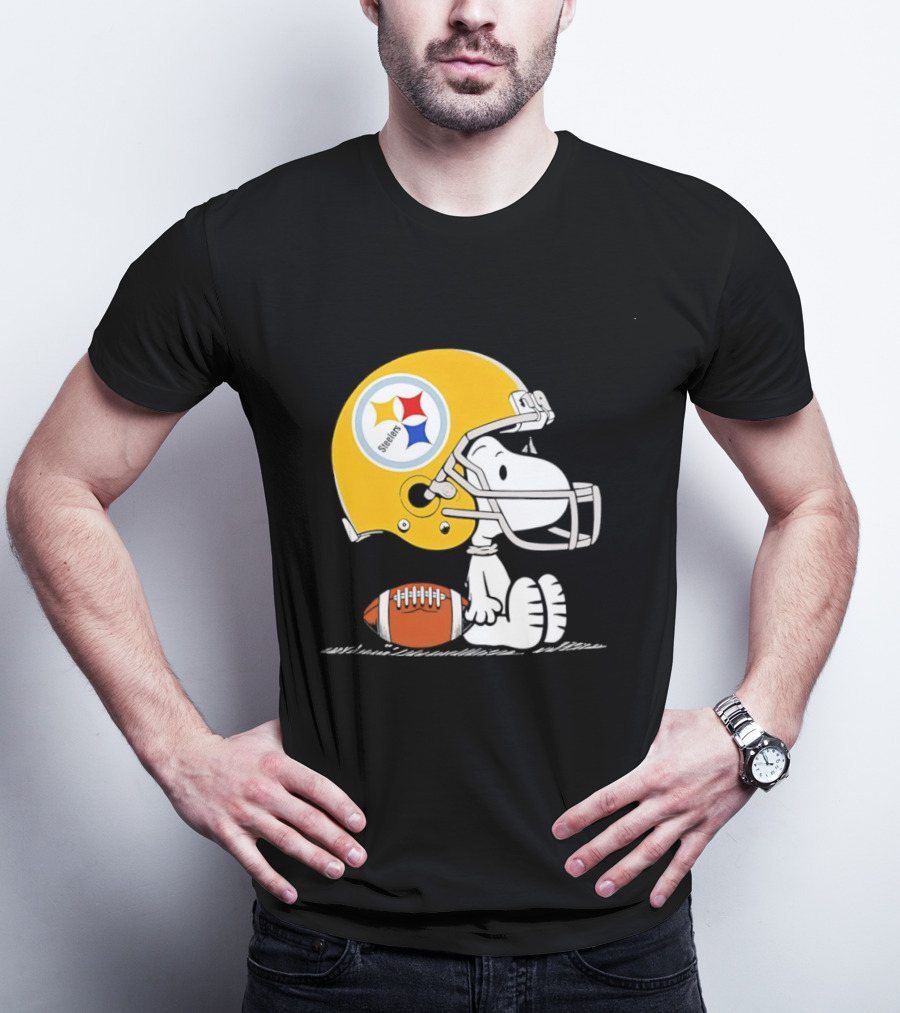 Snoopy Pittsburgh Steelers Helmet Football T-Shirt