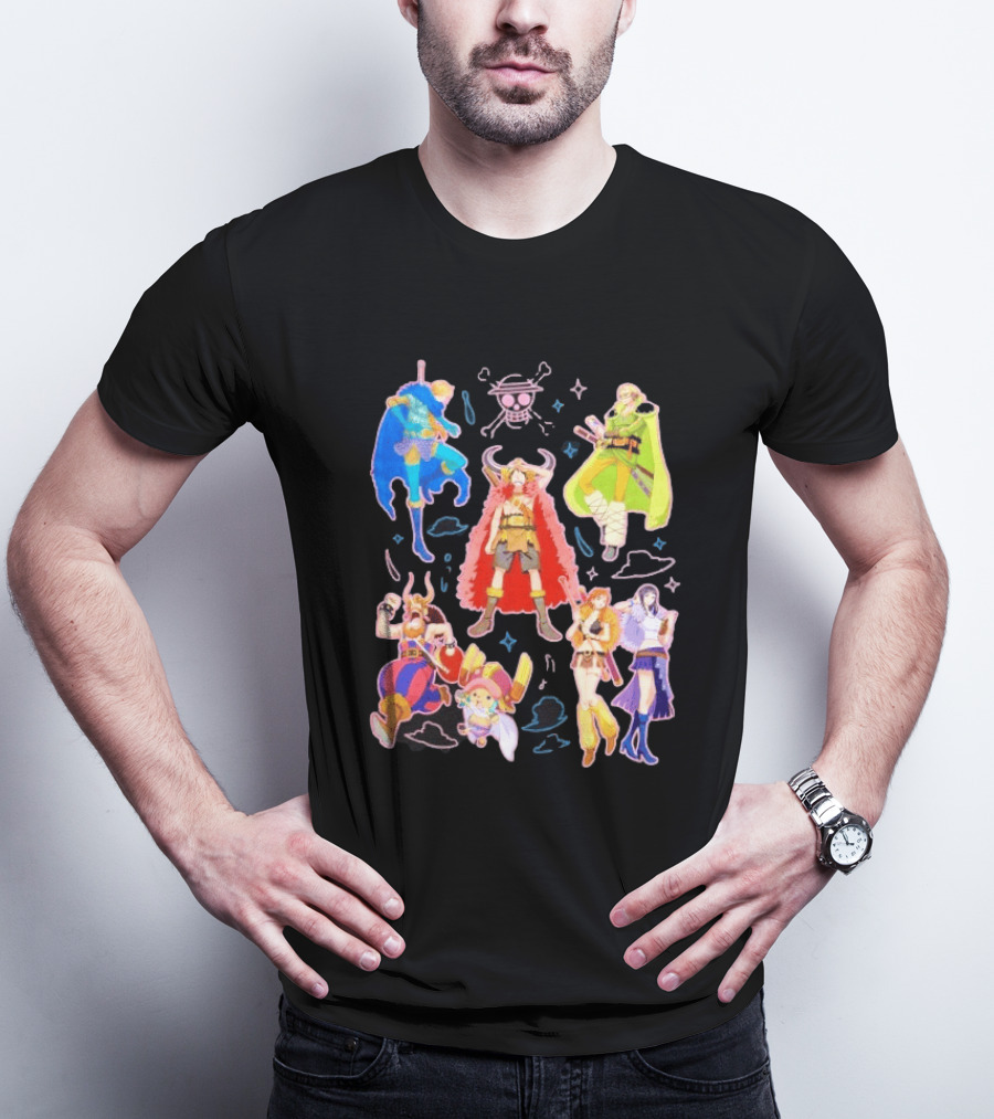 One Piece Straw Hat Pirates Collage Luffy T-Shirt