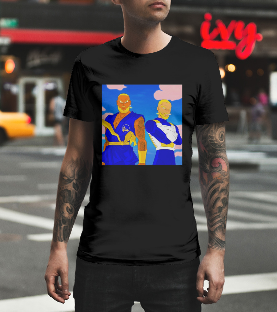 LeBron James Stephen Curry Golden State Warriors Anime Dragon Ball T-Shirt