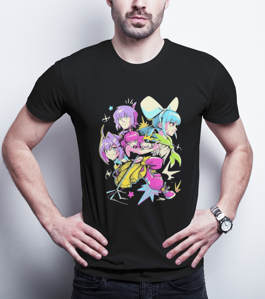 Unbeatable Video Game Anime Characters Colorful T-Shirt