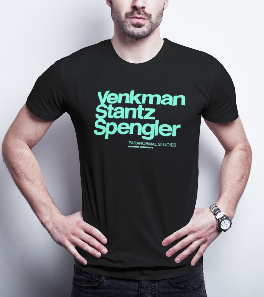 Venkman Stantz Spengler Paranormal Studies Columbia University Ghostbusters T-Shirt