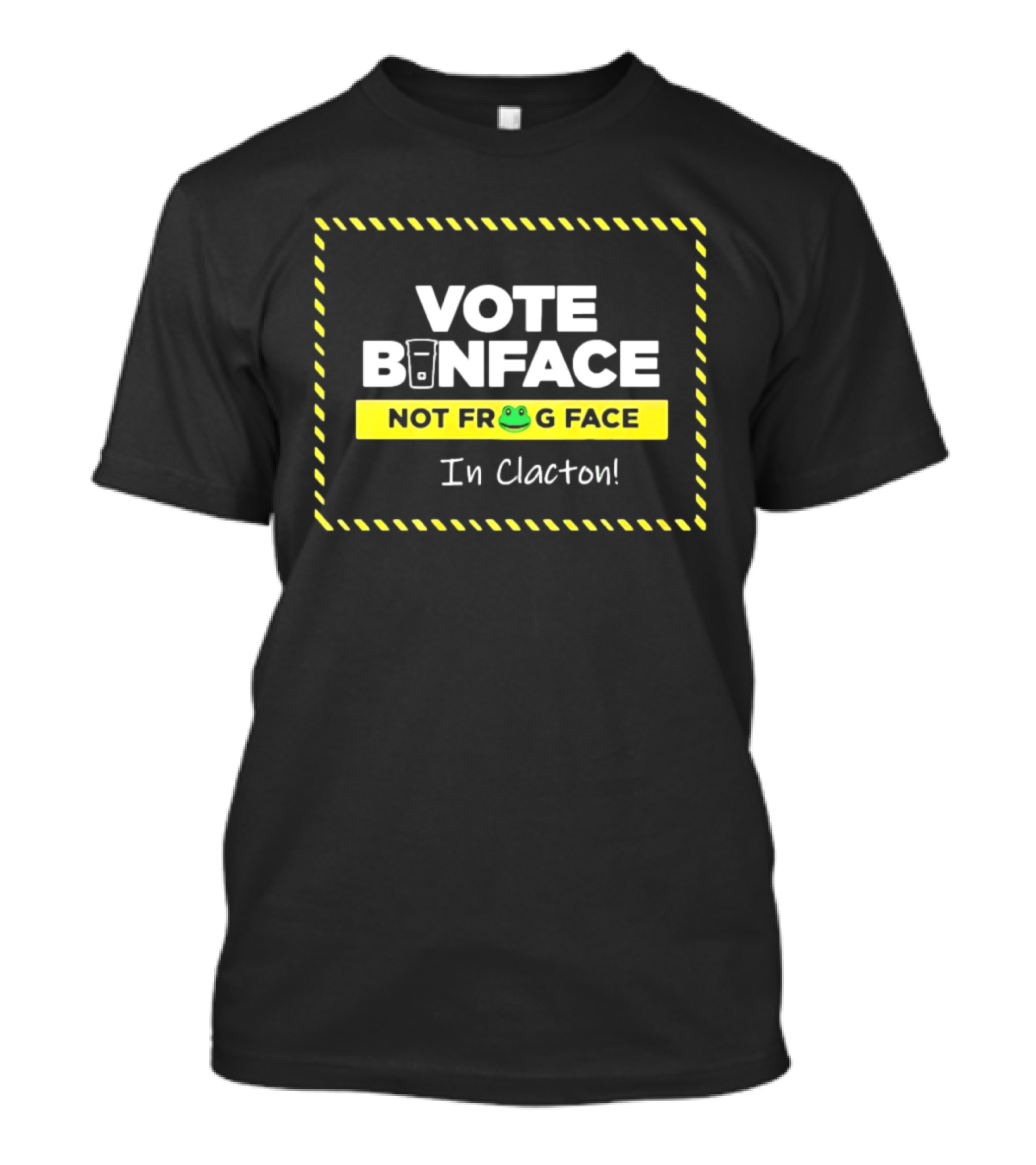 Vote Binface Not Frog Face In Clacton Political Satire Election Humor T-Shirt
